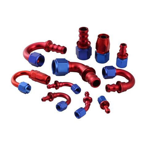 Custom Brake Fuel Connector Fuel Push In Hose 0° 45° 90° Rubber Hose