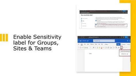 Enable Sensitivity Label For Groups Sites And Teams Global Sharepoint