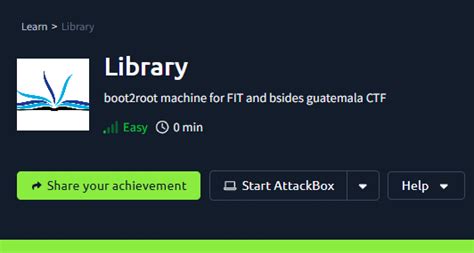 tryhackme library ctf [writeup] fathallah jr