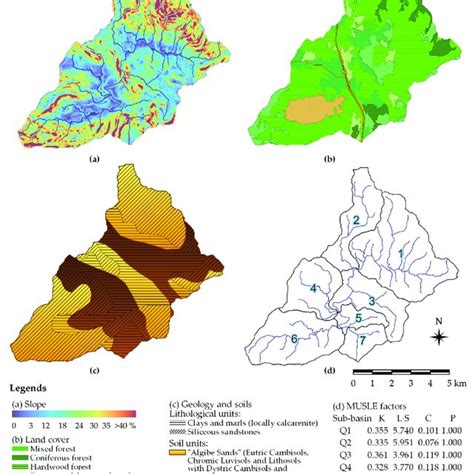 Thematic Maps A Slope Map B Land Cover Map C Geological And