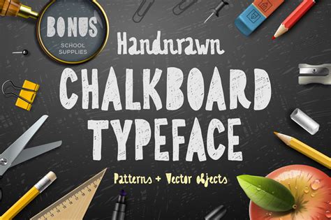 Chalkboard Typeface On Yellow Images Creative Store