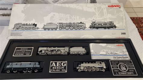 Locomotives Very Rare Marklin 3100 Ho Dr Berlin Locomotive 3 Unit Set Retro Fitted With