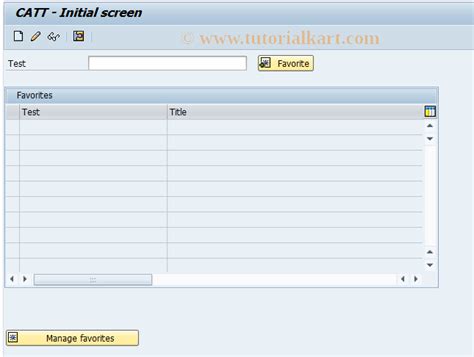 SCPM SAP Tcode CATT EM Transaction Code