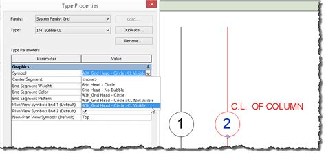 Grid Bubble With Reference Note Cl Top Of Face Of Etc Autodesk