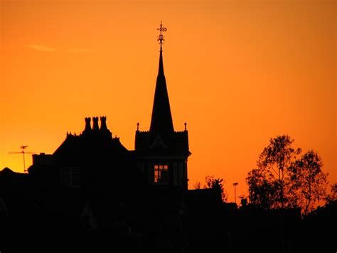 Sunset Spire Sunset Behind A Church Spire On The Riverside Flickr