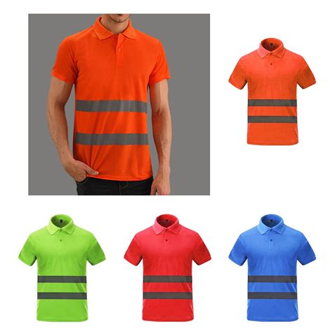 Hi Vis T Shirt Reflective Safety Short Sleeve High Grandado
