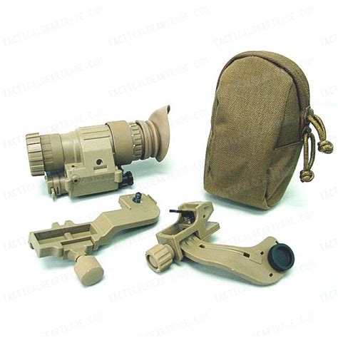 PVS NVG Style X Magnifier Scope With Red Laser Tan For