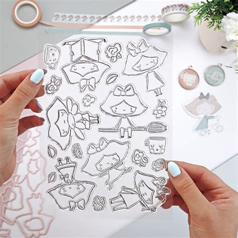 Set de sellos con troquel Celia Alúa Cid Scrapbooking