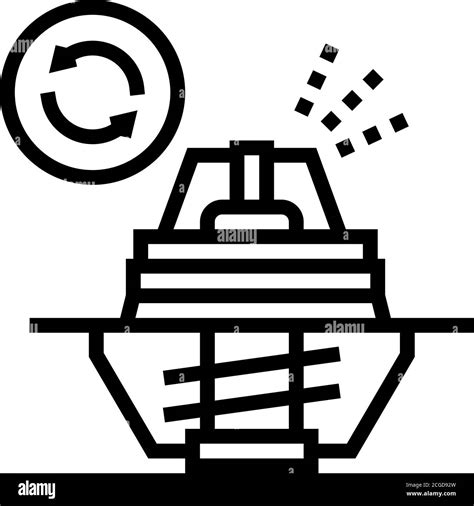 Thermostat Replacement Line Icon Vector Isolated Illustration Stock