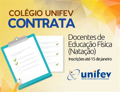 Colégio Unifev Abre Duas Vagas Para Professores De Natação Unifev