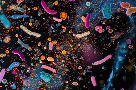 Diverse Colorful Abstract Microbiome Stock Illustration Illustration