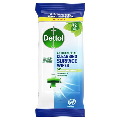 Dettol Surface Cleanser Bio Wipes 72s 72 Piece Storefront En