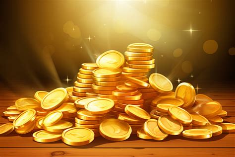 简约3d一堆金币素材图片