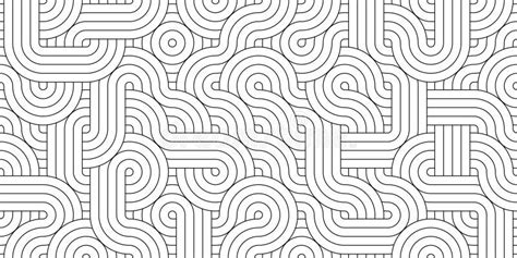 Abstract Black White Stripe Line Geometric Circle Background Water Wave Pattern Retro Styled