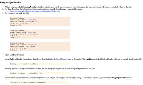Solved Program Specification 1 Write A Program Called