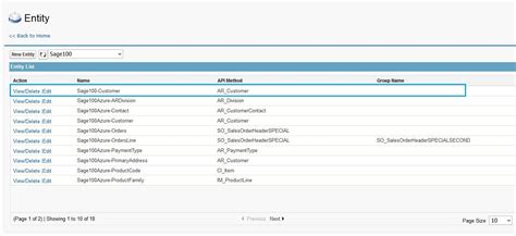 Create Entity In Gumu™ Sage Erp 100 Integration For Salesforce