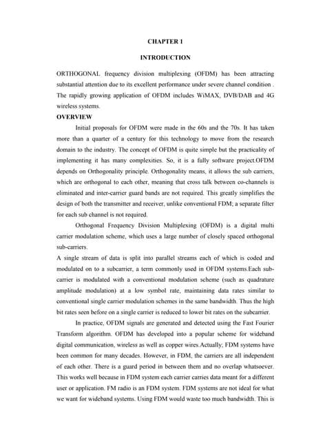 Ofdma Orthogonal Frequency Division Multiple Access Ppt By Prem Kamal Ppt