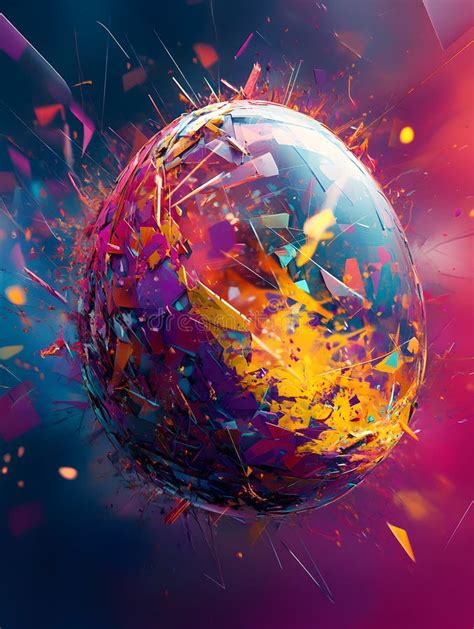 Easter Egg Explodes With Bright Colors Stock Illustration Illustration Of Creative Decorative
