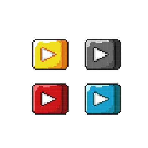 Colorful Pixel Button Vector Art Icons And Graphics For Free Download