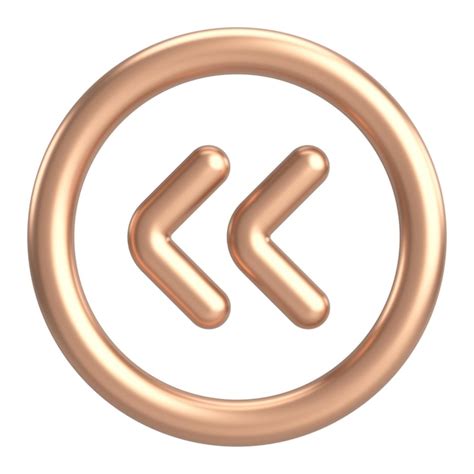 Premium Photo Previous Button Back Button 3d Illustration