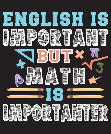 El Ingles Es Importante Pero Las Matematicas Son Mas Importantes 16894743 Vector En Vecteezy