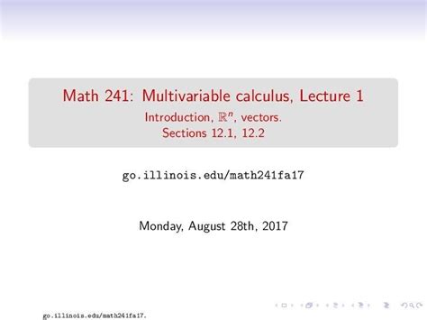 Pdf Math 241 Multivariable Calculus Lecture 1niroblesfiles241lecture01pdf · Calculus Of 1