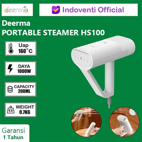 Jual DEERMA HS100 Steamer Iron Garment Setrika Mini Uap Genggam Portable Jakarta Barat