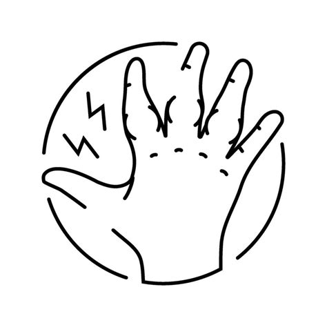 Swollen Joints Disease Symptom Line Icon Vector Illustration 35271388