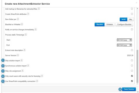 Attachmentextractor Online Service Configuration