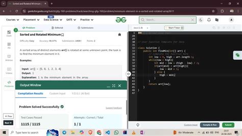 Gfg160 Gfg160 Geekstreak2025 Day28 Binarysearch Geeksforgeeks