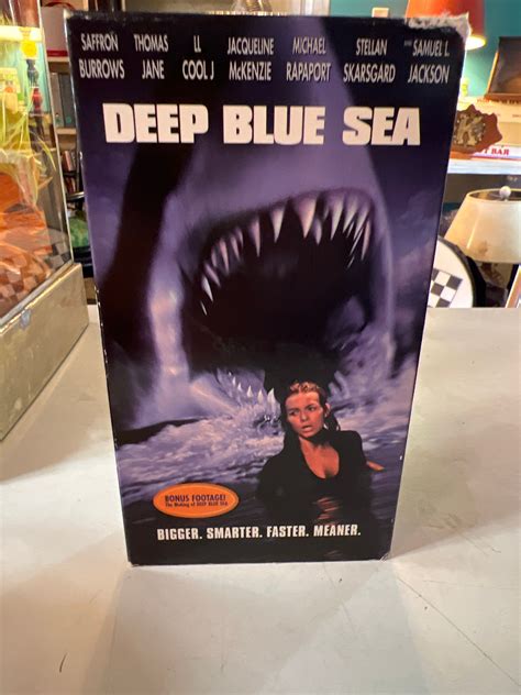 Vintage Deep Blue Sea Vhs Tape Vintage Video Movie Tape Shark Attack