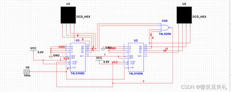 简单时序逻辑电路设计（用74ls160设计一个37进制计数器）37进制计数器电路图 Csdn博客