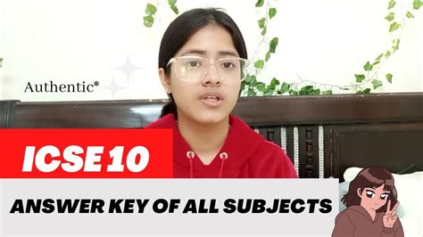Answer Key For All Subjects ICSE Class 10 Know Your Score YouTube