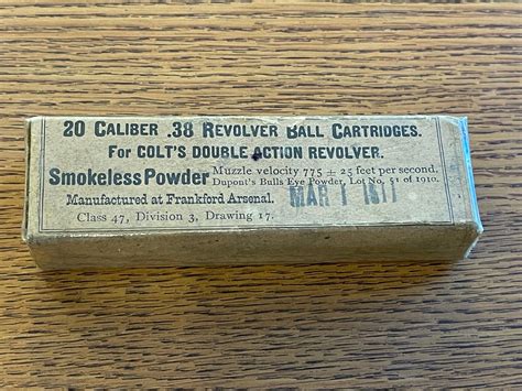Lot 20 Caliber 38 Revolver Ball Cartridges For Colts Double Action