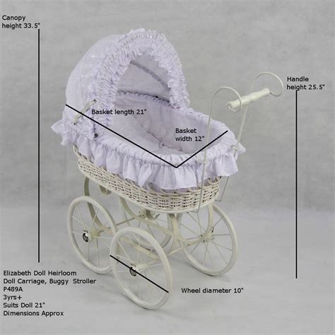 Elizabeth Wicker Doll Carriage