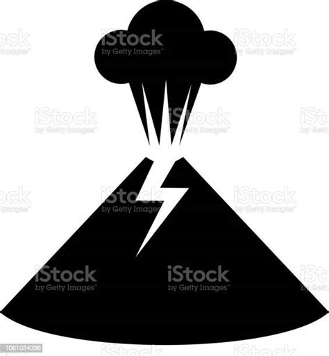 긴 그림자와 화산 아이콘 그림자에 대한 스톡 벡터 아트 및 기타 이미지 그림자 녹색 단순함 Istock