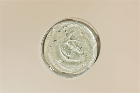 Lacide Hyaluronique Dans Le Plat Et Lombre De La Feuille De Palmier