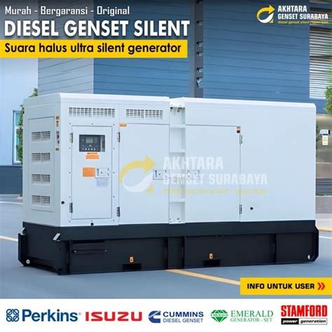 Jual Harga Genset Silent 120 Kva Perkins Cummins Isuzu Emerald