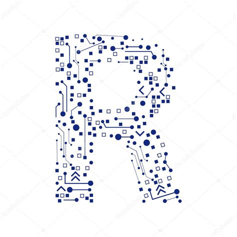 Tech vector fuente tipografía diseño único Para temas de tecnología