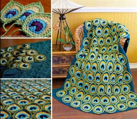 Crocheted Peacock Blanket Peacock Crochet Crochet Free Crochet Pattern