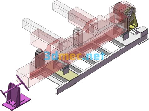 Excavator Traveling Frame Motor Housing Assembly Tooling 3d Model