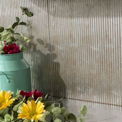 Fasade Rib Decorative Vinyl Backsplash 15 Sq Ft 15 Sq Ft Kit In Vintage