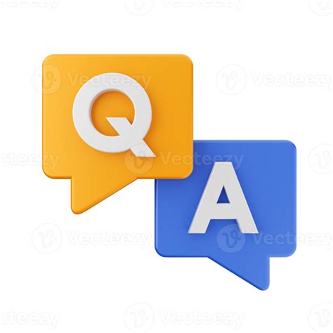 D Frequently Asked Questions Icon Illustration Render PNG