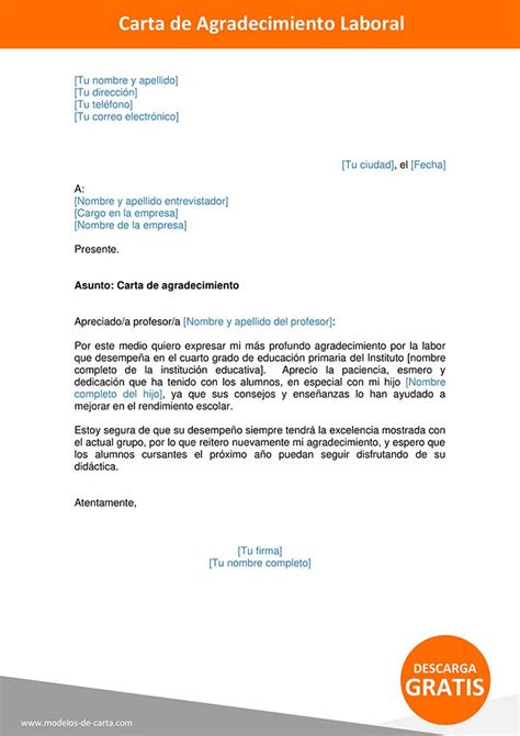 Plantilla de Carta para Descargar Gratis Modelo Clásica