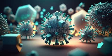 Viruses Cells Background Viral Disease Epidemic Generative Ai Stock