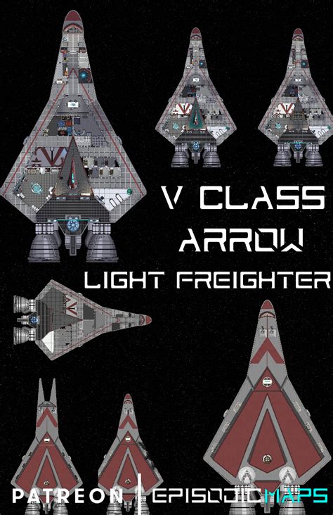 Episodicmaps V Class Arrow Light Freighter Episodicmaps Drivethrurpg