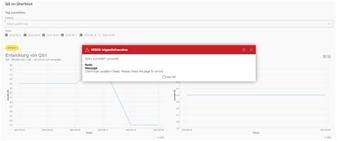 error triggerreexecution client side validation failed please check