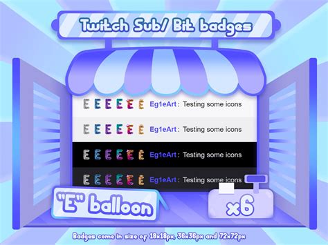 6 insignias de sub de Twitch insignias de bit de Twitch Etsy España