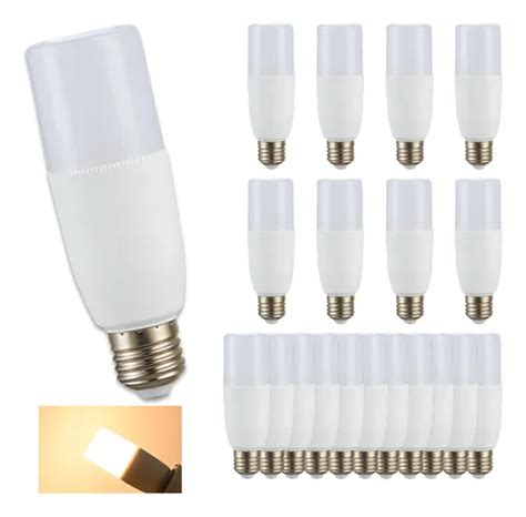 9w Focos Led E27 Tubular Cilindro Luz Blanco Cálido 20pcs Blanco Cálido