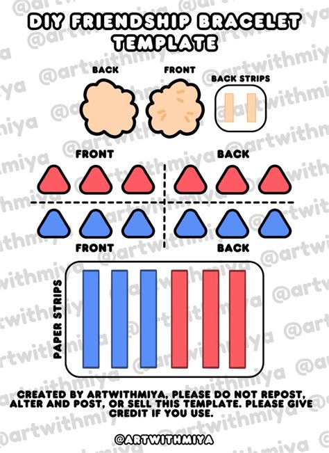 Diy Friendship Bracelet Trinket Template 💙 ️ Dandys World In 2025